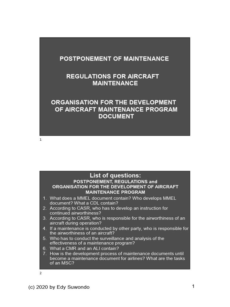 Airworthiness Maintenance Program Overview | PDF | Aerospace | Aircraft
