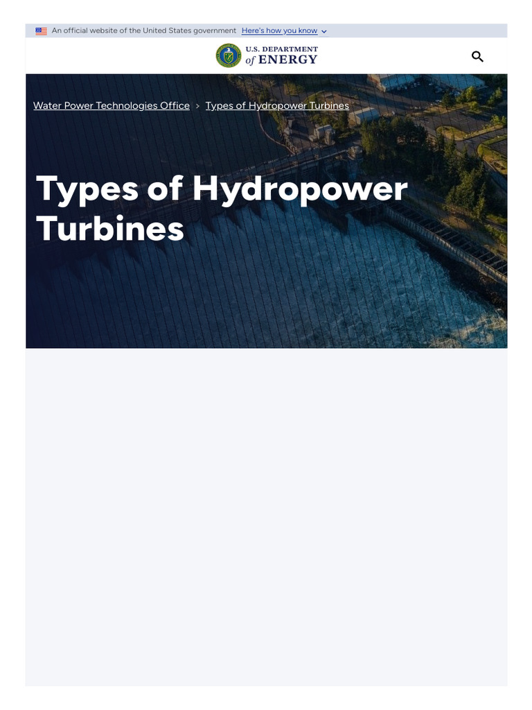 Types of Hydropower Turbines Explained | PDF | Turbine | Turbomachinery