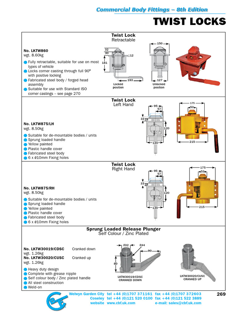 Twist Locks 989 | PDF | Materials | Mechanical Engineering