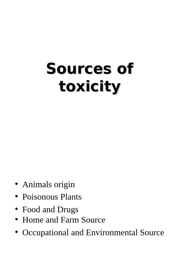 Sources of Toxicity in Animals and Plants | PDF | Poison