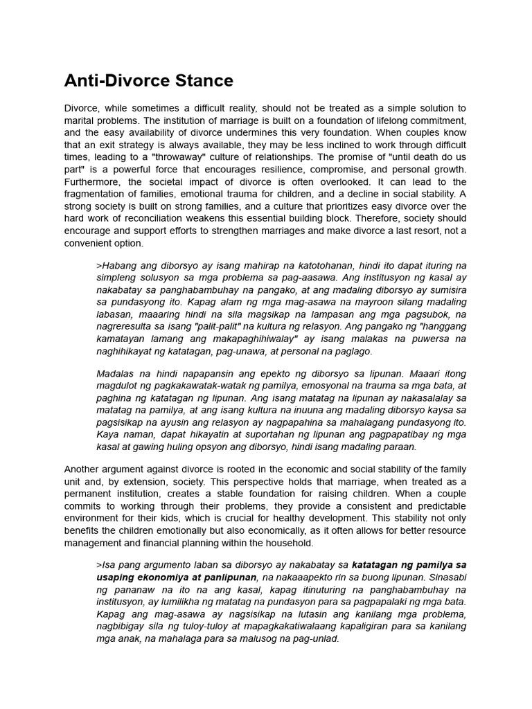 Anti Divorce | PDF
