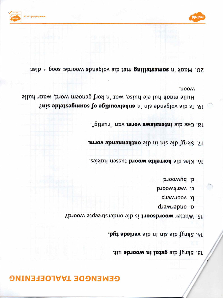 Heuningby Begripstoets p3 | PDF