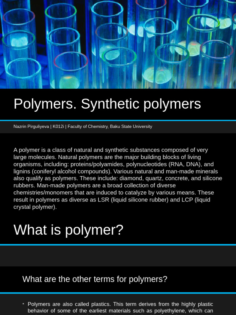 Polymers Nazrin Pirguliyeva | PDF | Polymers | Polyethylene