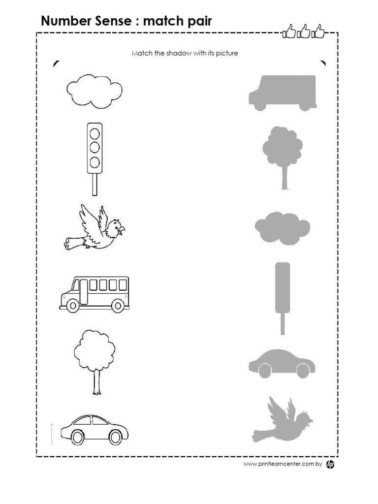 44 3 4 Creative Activities Activity Shadow Matching | PDF