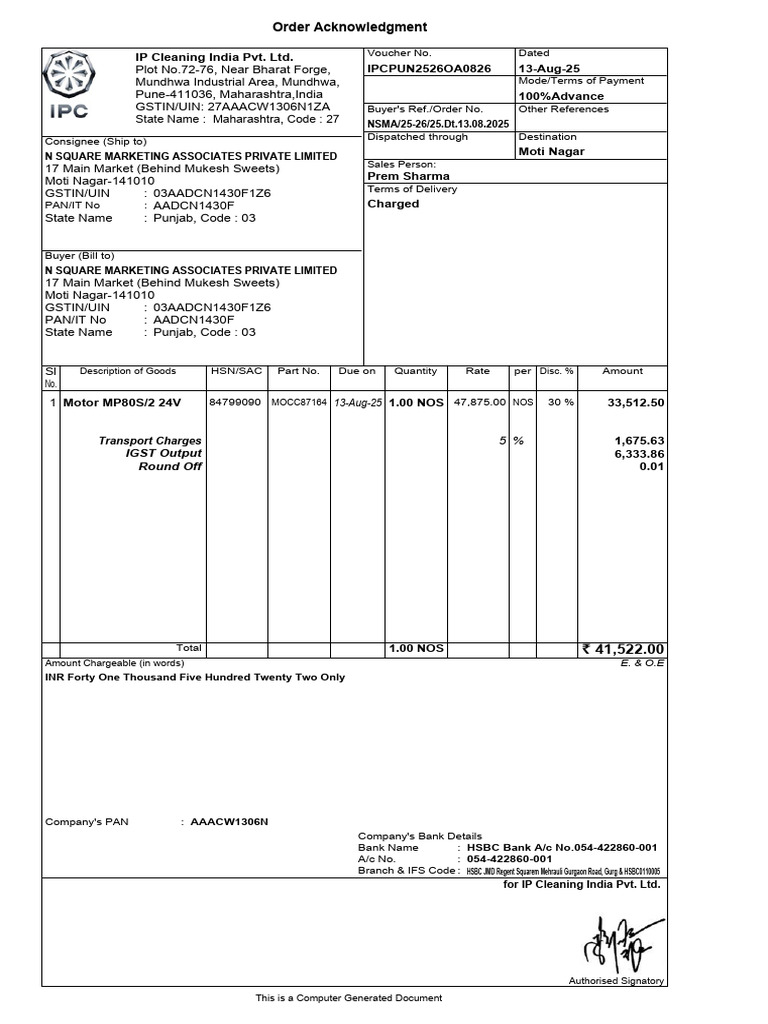 IPCPUN2526OA0826 of N Square Marketing | PDF