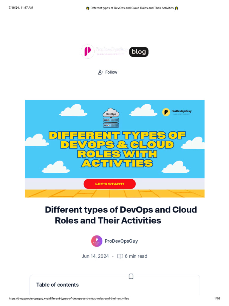 ? Different Types of DevOps and Cloud Roles and Their Activities ...