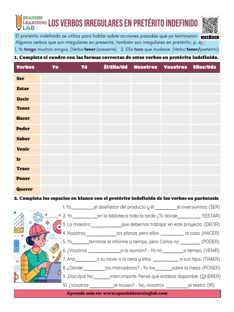 Verbos Irregulares en Pretérito Indefinido | PDF