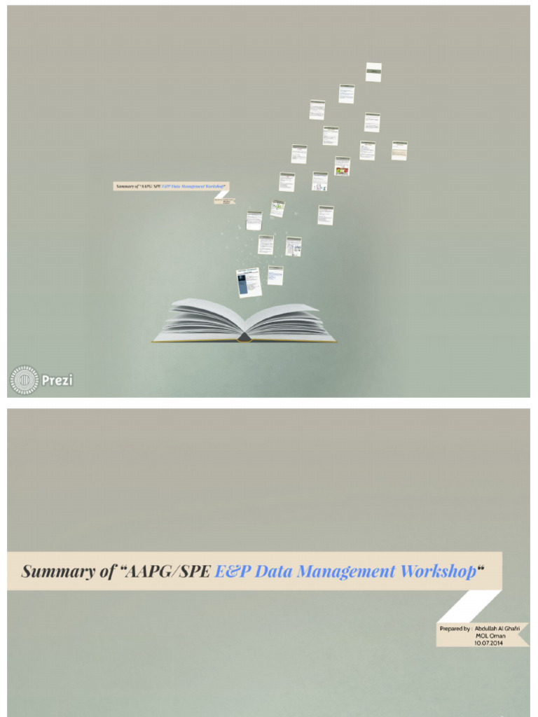 E&P Data Management Workshop | PDF