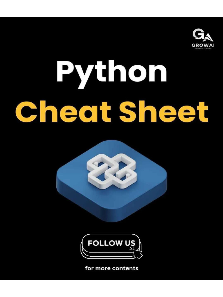 Python Cheatsheet | PDF