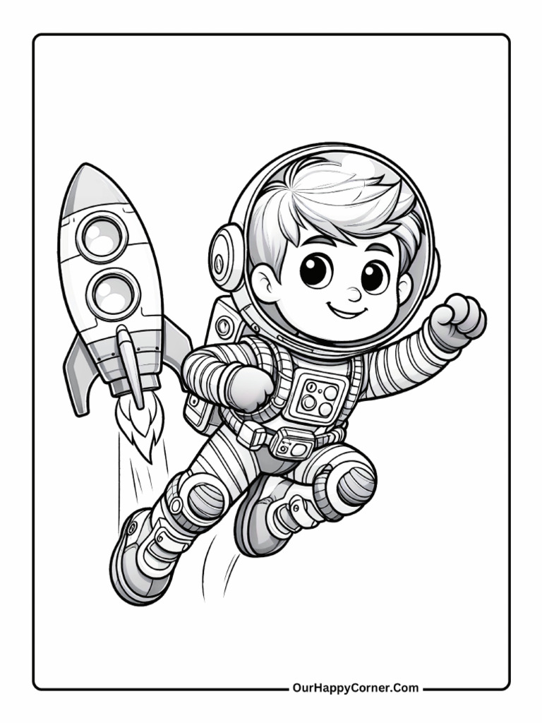 Astronaut Coloring Pages 2 | PDF