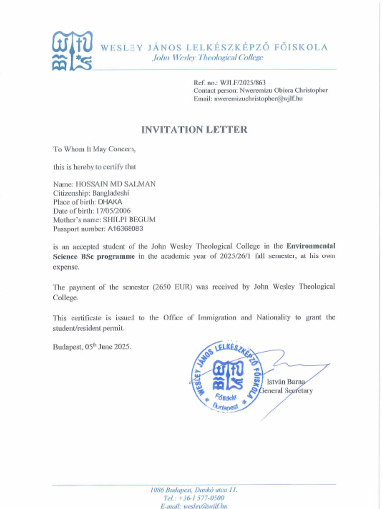 Final Acceptance Letter | PDF