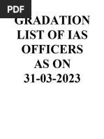 Civil List of IAS Officers | PDF | Government Of India
