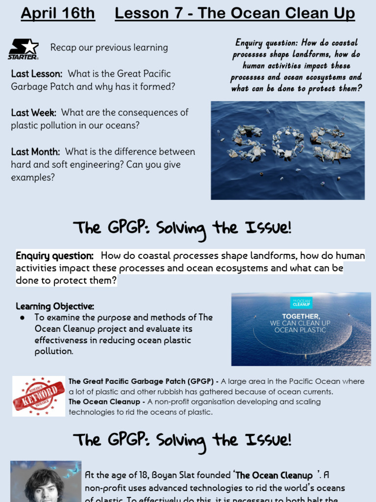 Lesson 7 - The Ocean Clean Up | PDF | Economy And The Environment ...
