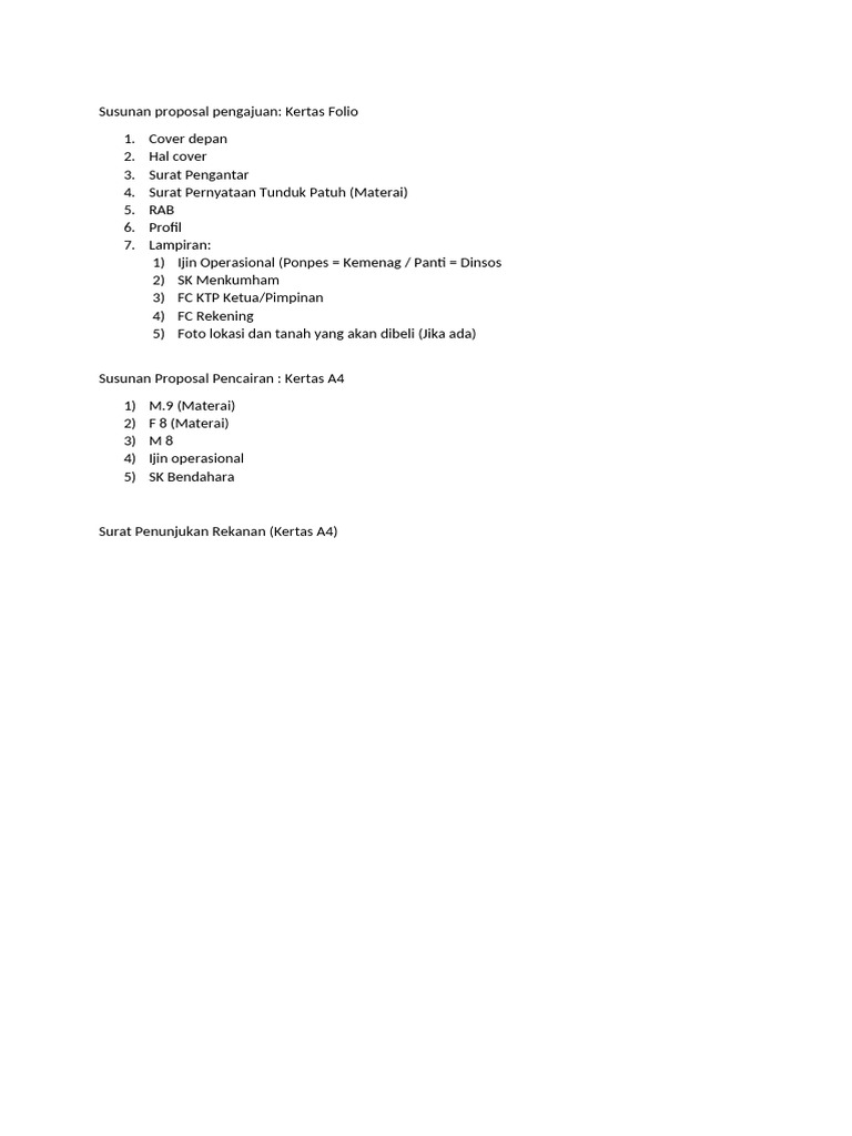 Susunan Proposal Pengajuan.docx | PDF