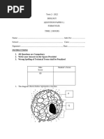 Biology Form 2 - Zeraki Achievers 5.0 - Question Paper | PDF | Microscope | Physiology