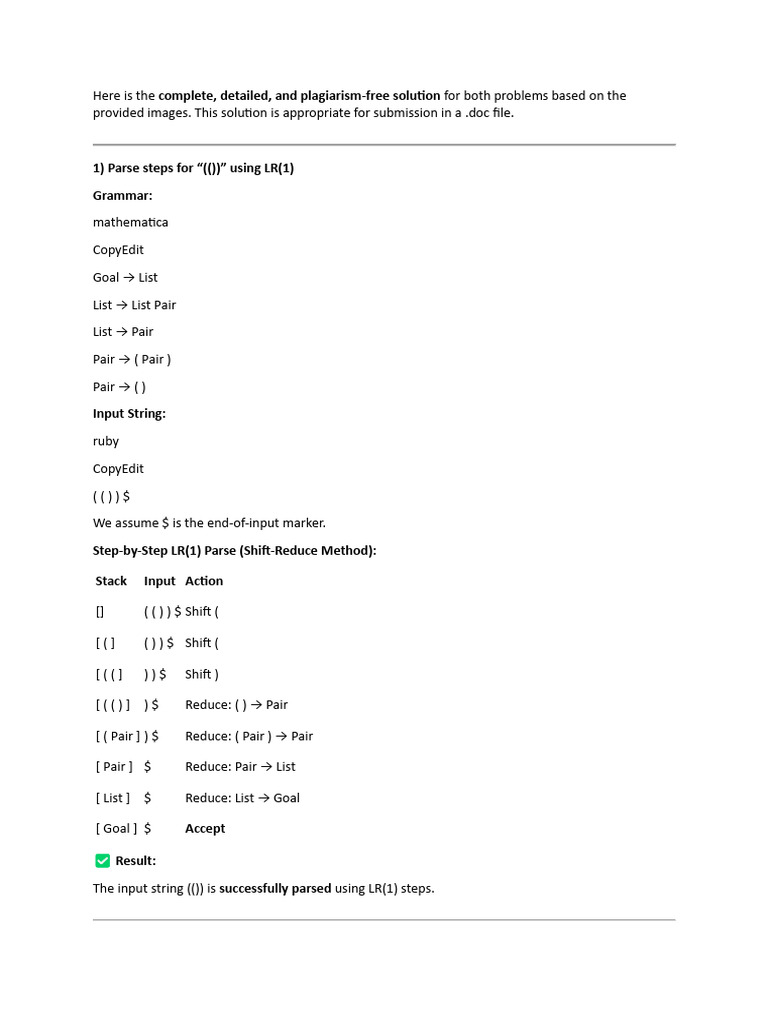 Here Is The Complete Solution | PDF | Parsing | Computer Programming