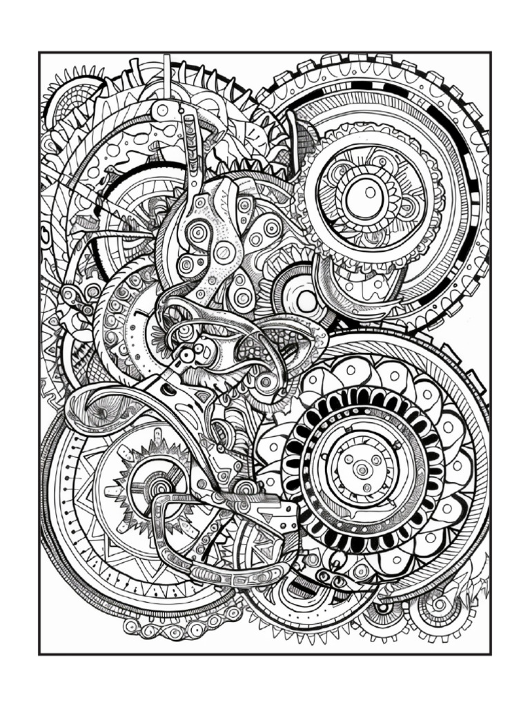 Zentangle 2 Coloring Page | PDF