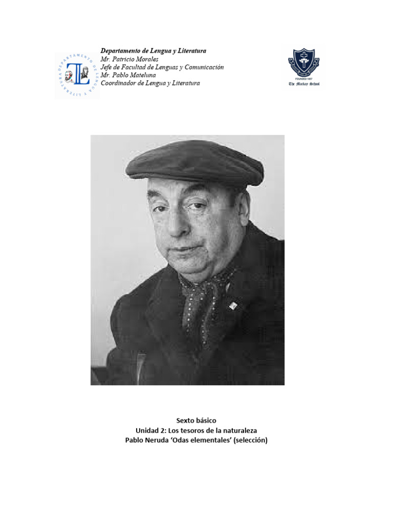 Odas Elementales de Pablo Neruda | PDF