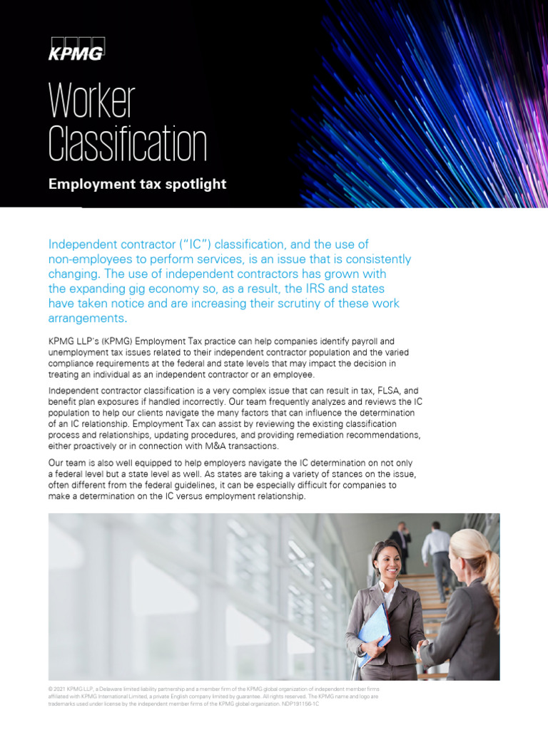 Et Worker Classification 0821 | PDF | Employment | Limited Liability ...