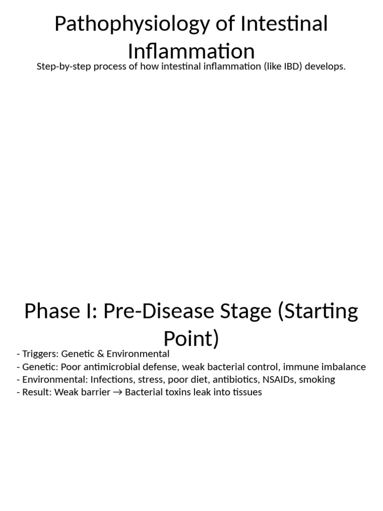 Intestinal Inflammation Pathophysiology | PDF
