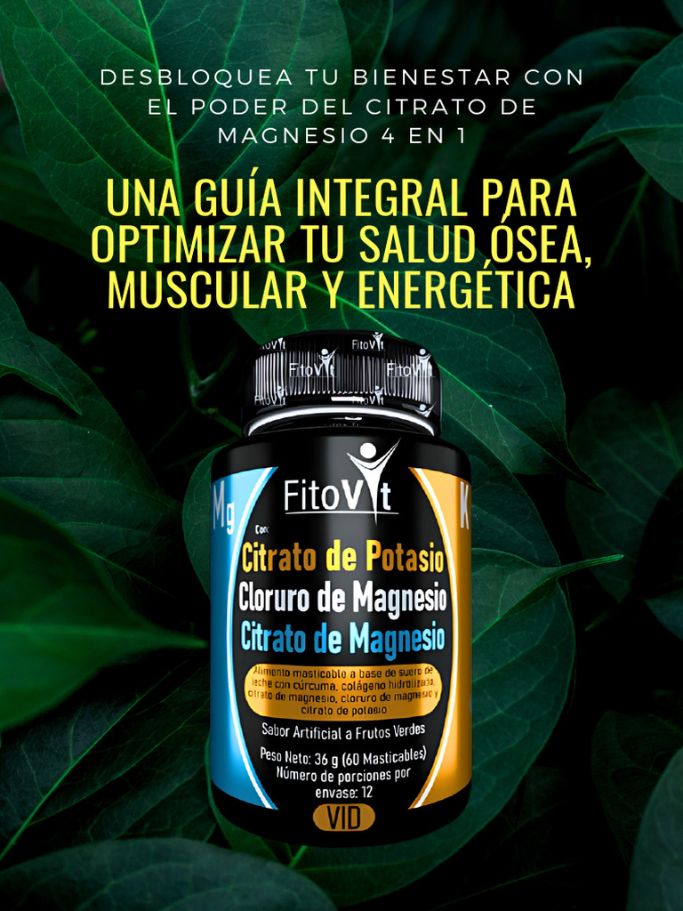Beneficios del Citrato de Magnesio 4 en 1 | PDF | Magnesio | Alimentos