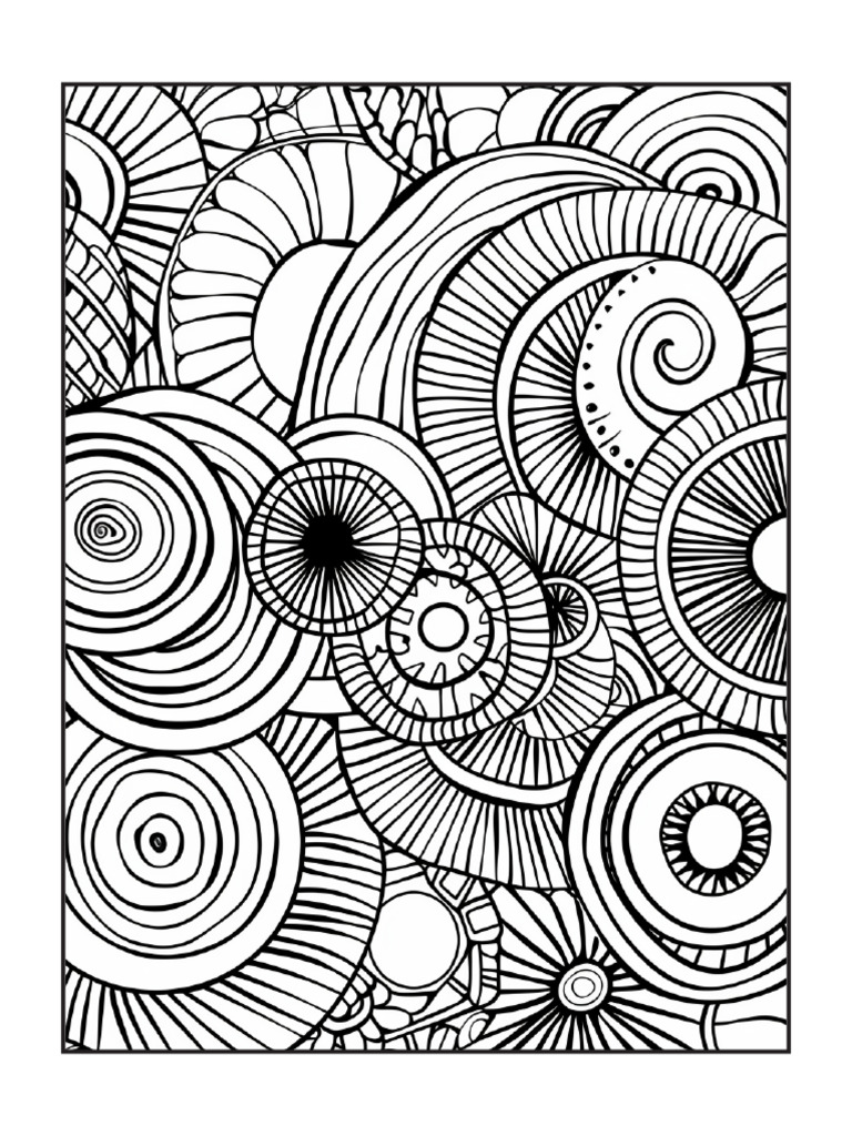 Zentangle 7 Coloring Page | PDF