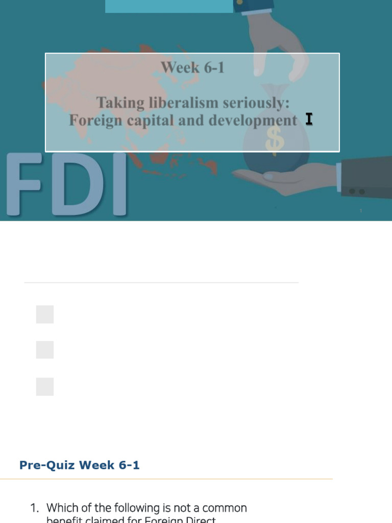 Lecture Slide Week 6-1 (09april) Final | PDF | Foreign Direct ...