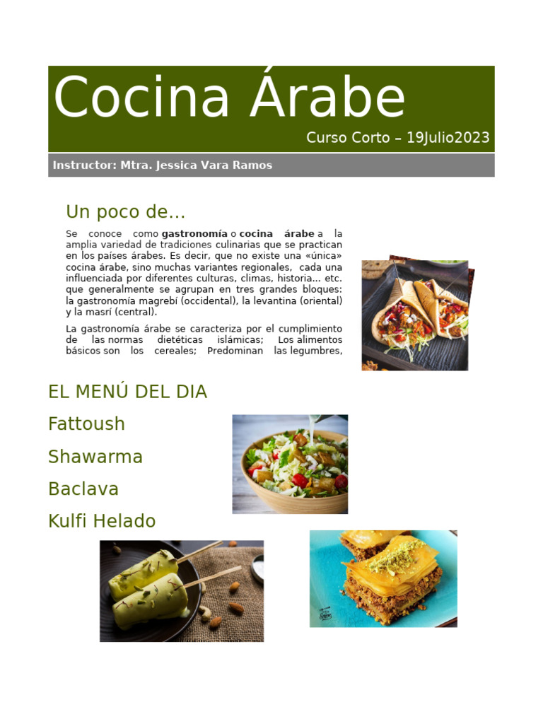 Cocina Árabe | PDF