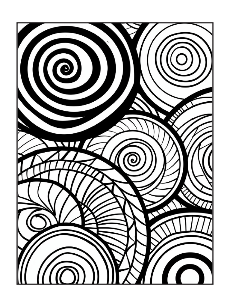 Zentangle 9 Coloring Page | PDF