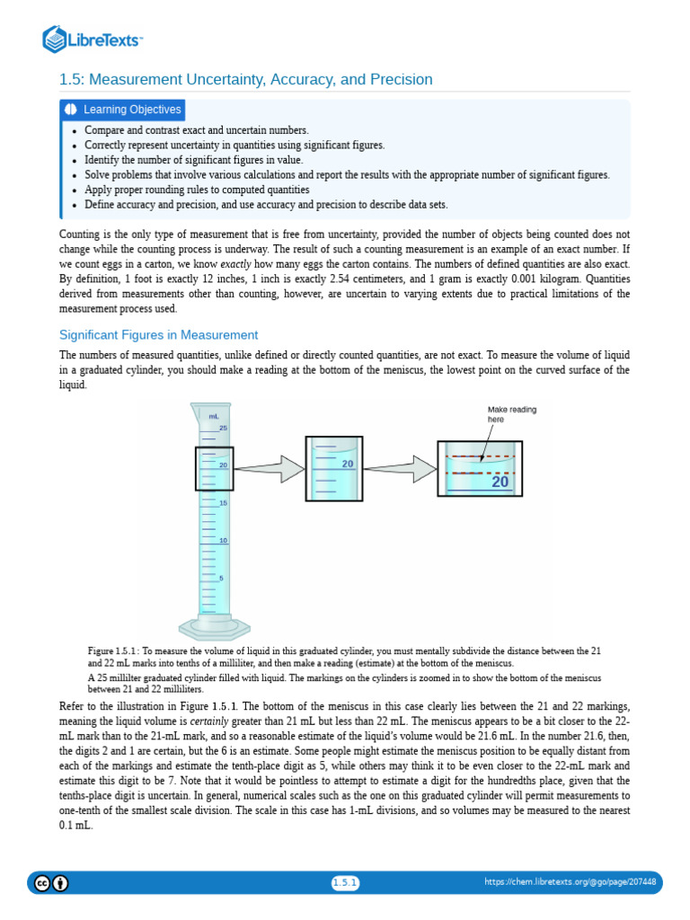 Measurement Uncertainty and Significant Figures | PDF | Significant ...