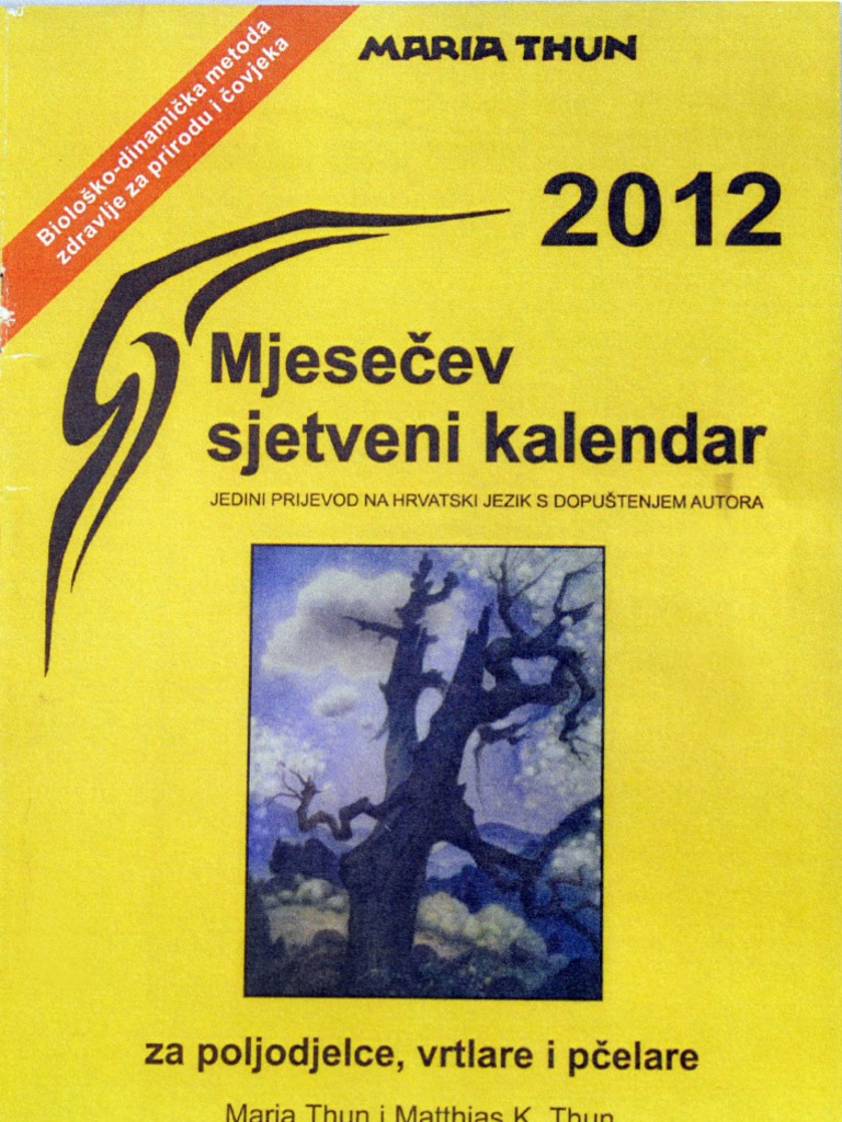 Mjesečev Sjetveni Kalendar Za 2012 | PDF