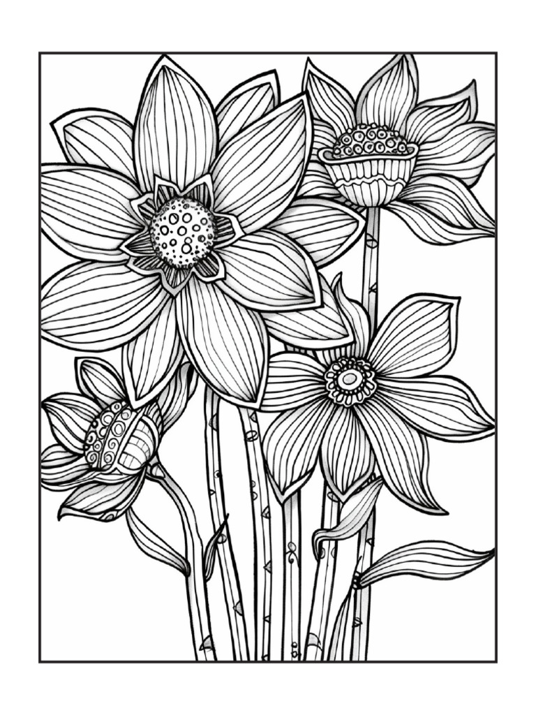 Zentangle 13 Coloring Page | PDF