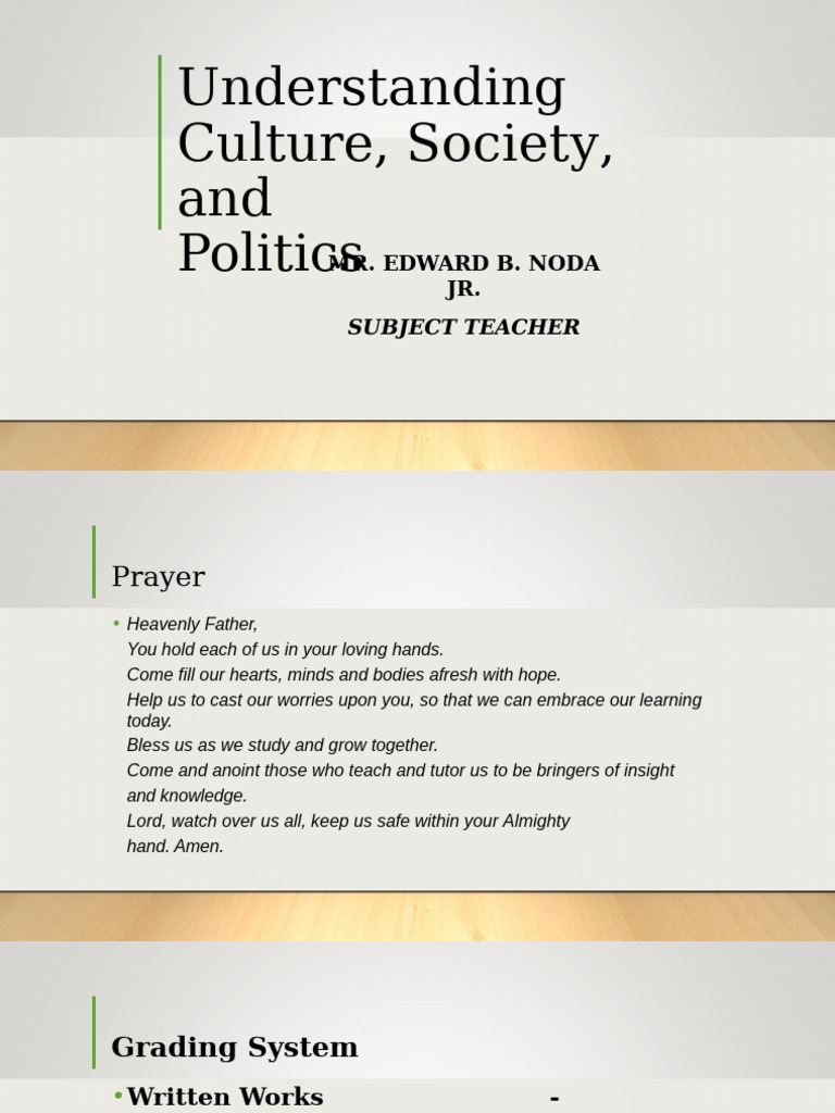 Lesson 1 - Essentials in Studying Culture, Society and Politics | PDF ...
