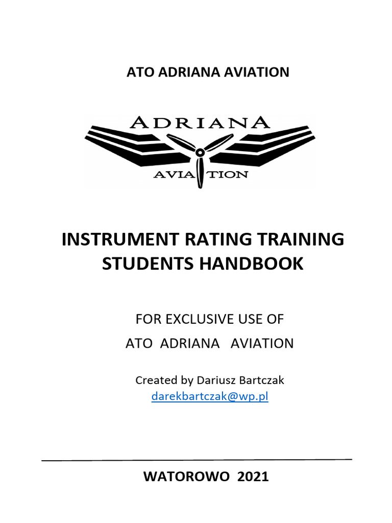 IFR Flying Training Handbook | PDF | Instrument Flight Rules | Aviation ...