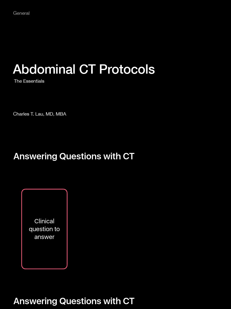 Abdominal CT Imaging Protocols Guide | PDF | Ct Scan | Abdomen