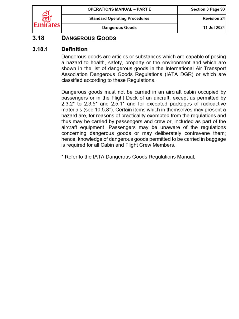 Dangerous Goods Handling Procedures | PDF | Dangerous Goods | Fuel Cell