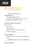 Biology Class 9 Notes - Chapter 1 | PDF