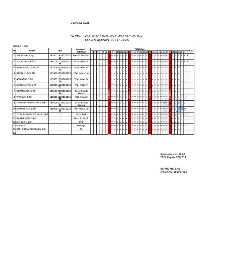Juli GURU 2024 - Google Sheets | PDF