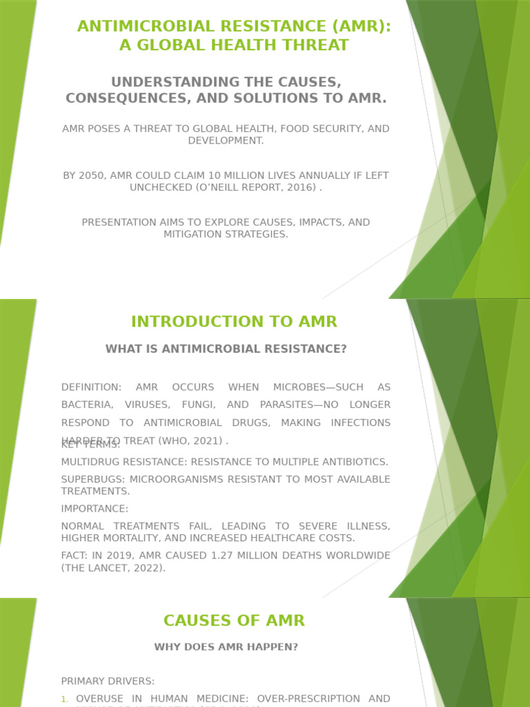 Definition and Impact of AMR | PDF | Antimicrobial Resistance | Health ...