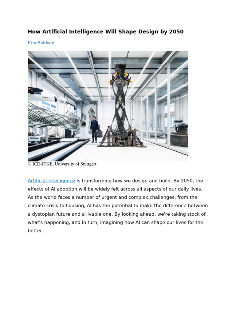 AI's Impact on Design by 2050 | PDF | Artificial Intelligence ...