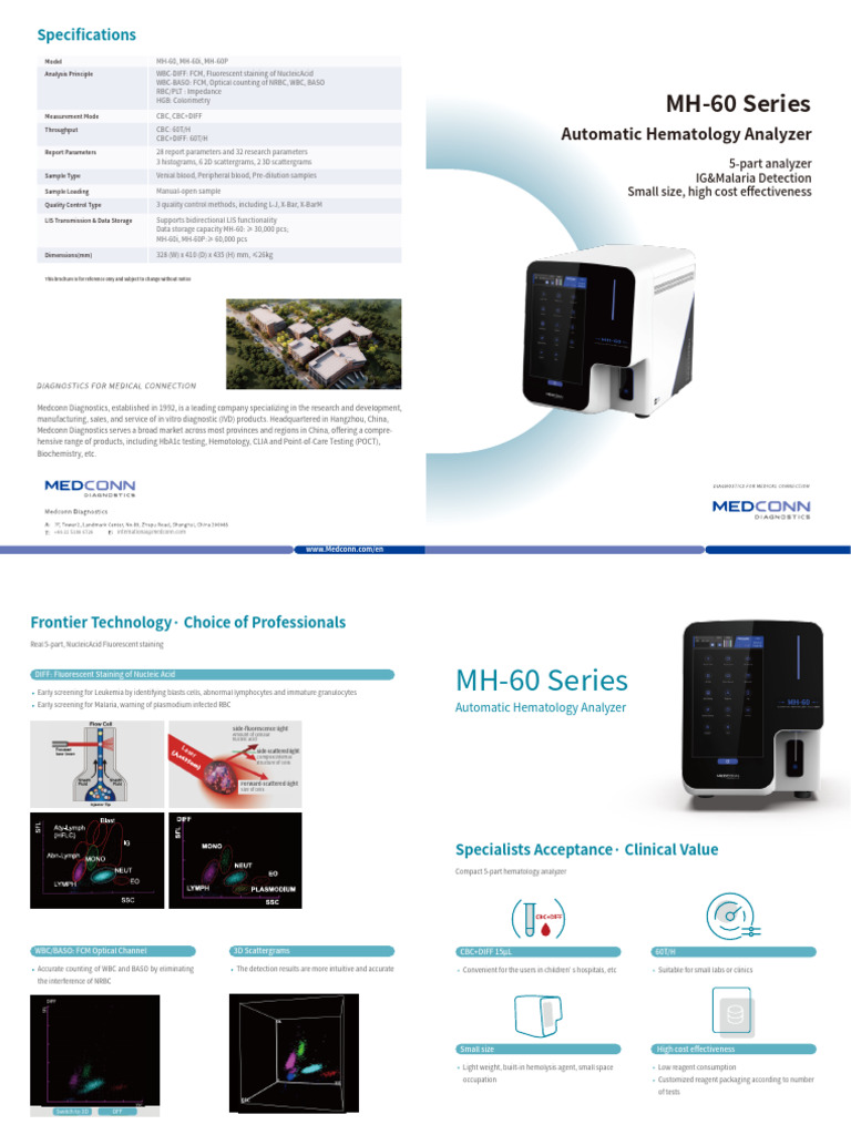 MH-60 Series Hematology Analyzer Overview | PDF | Clinical Medicine ...