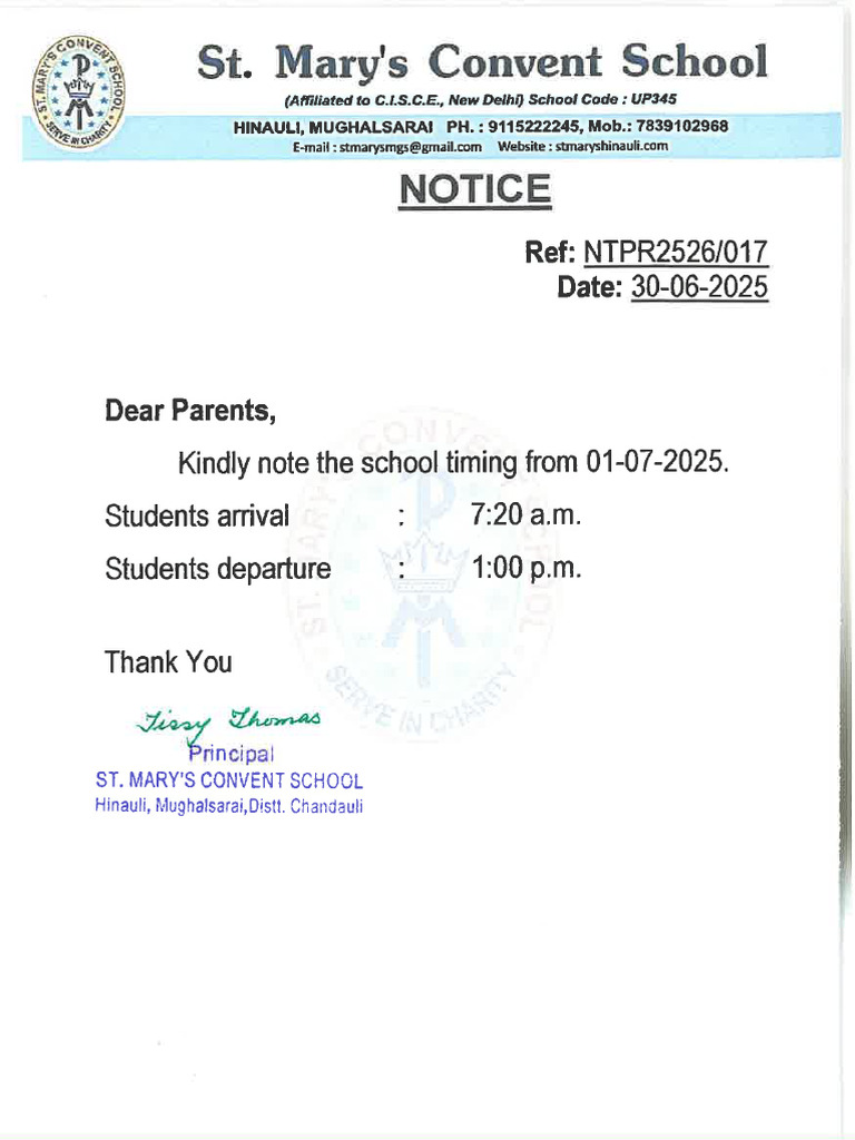 School Timing Parents | PDF