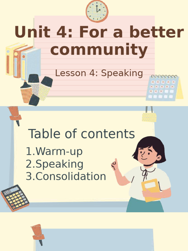 G5 Unit4 For A Better Community Speaking | PDF