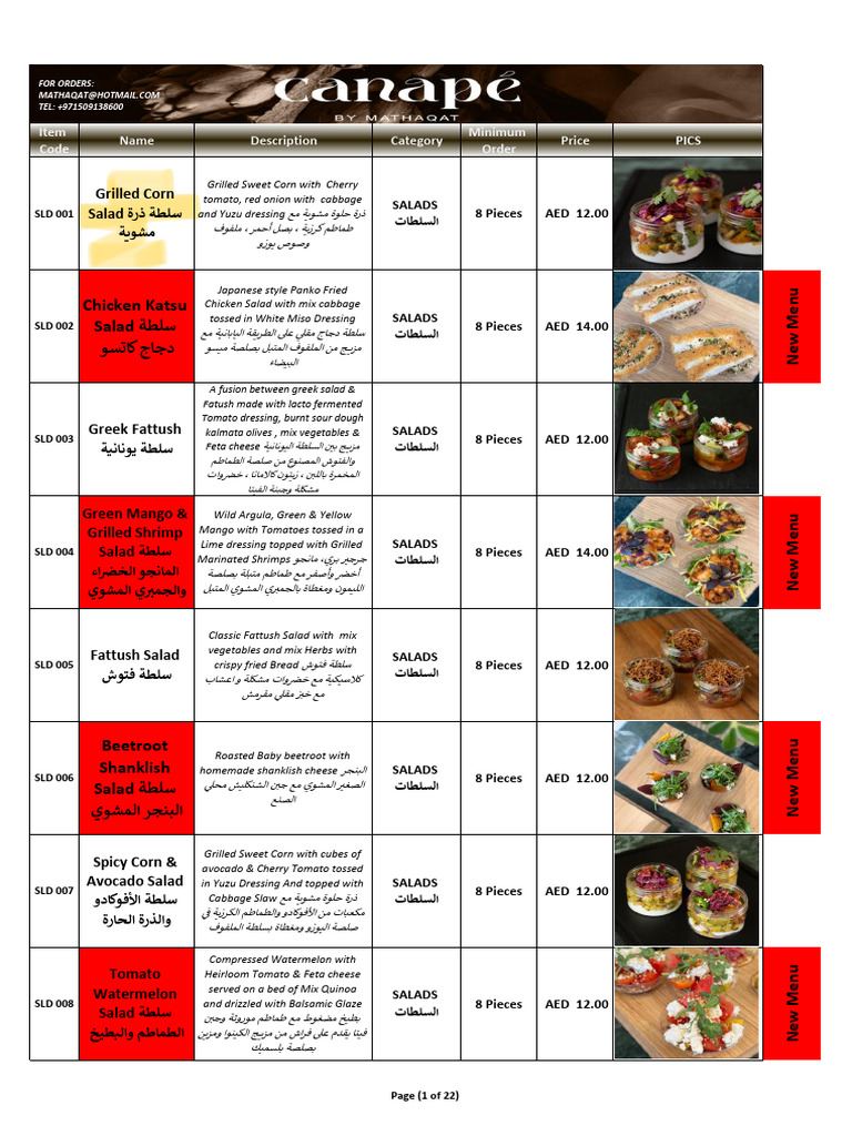 New Canape Menu Sep 2024 | PDF