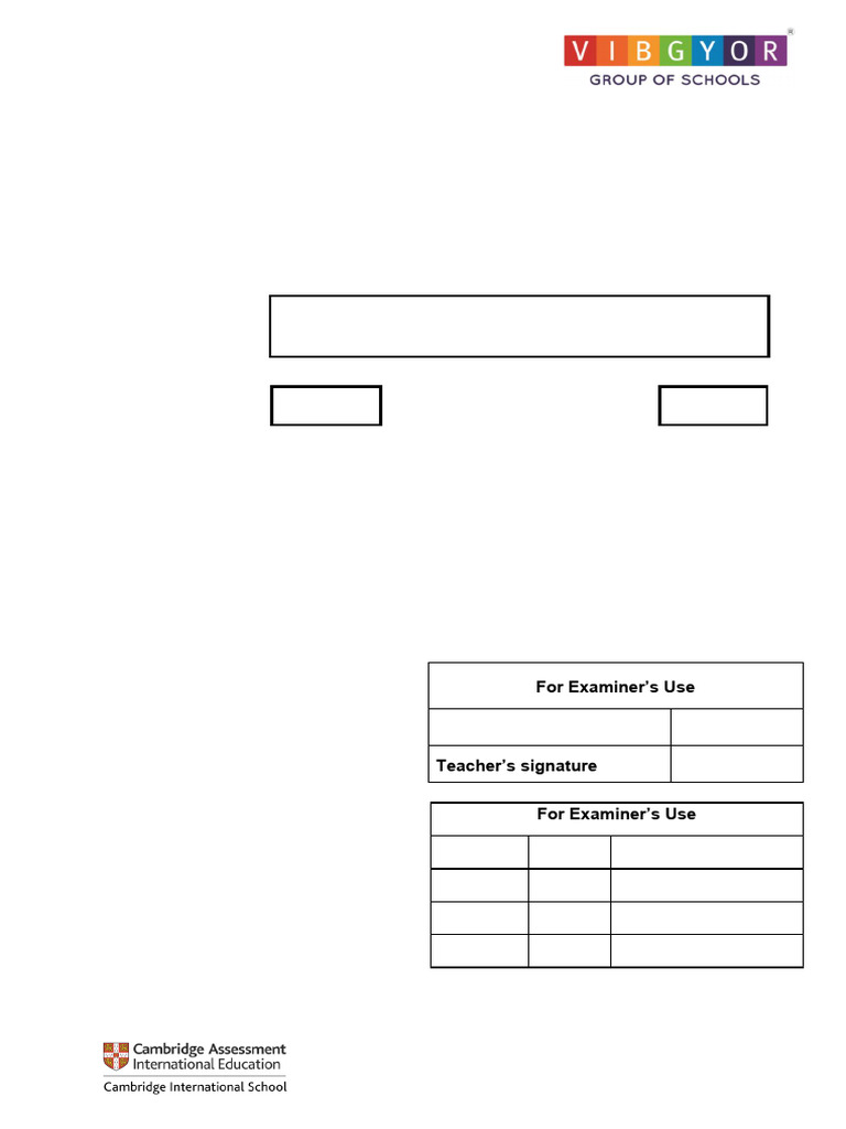Grade 6 Science Sample Paper CIE | PDF | Rainforest | Chemical Substances