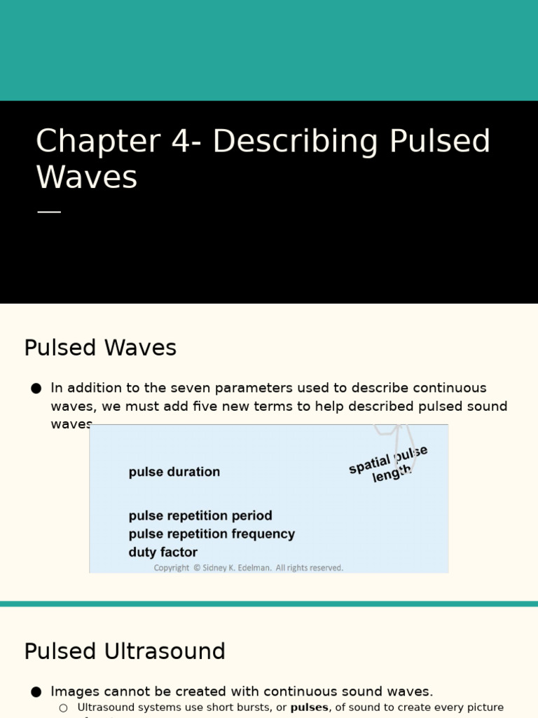 Chapter 4 - Describing Pulsed Waves | PDF | Sound | Hertz