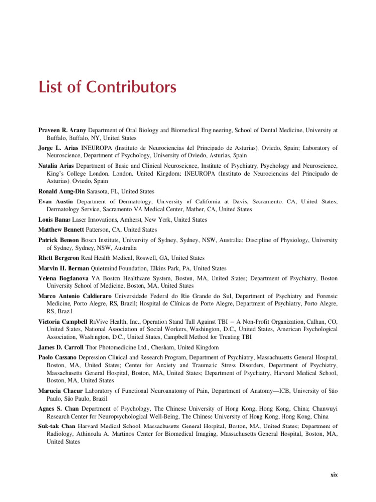 Contributors from Real Health Medical | PDF | Neuroscience | Neurology