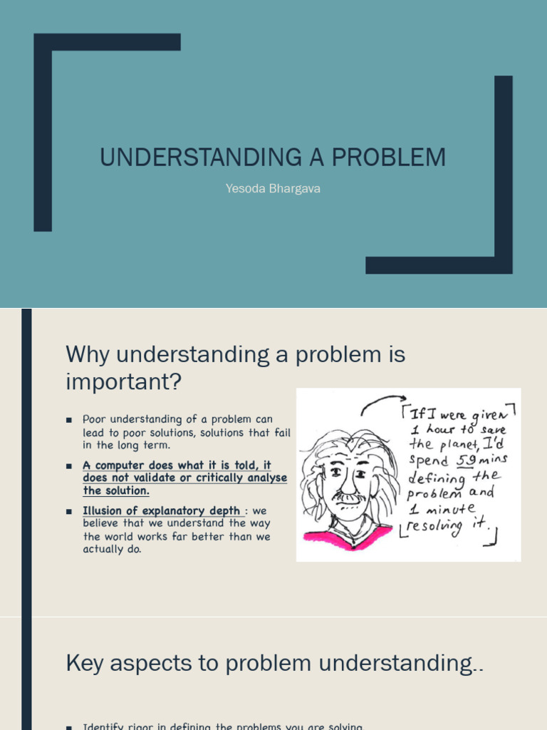 Importance of Problem Understanding | PDF | Innovation | Business