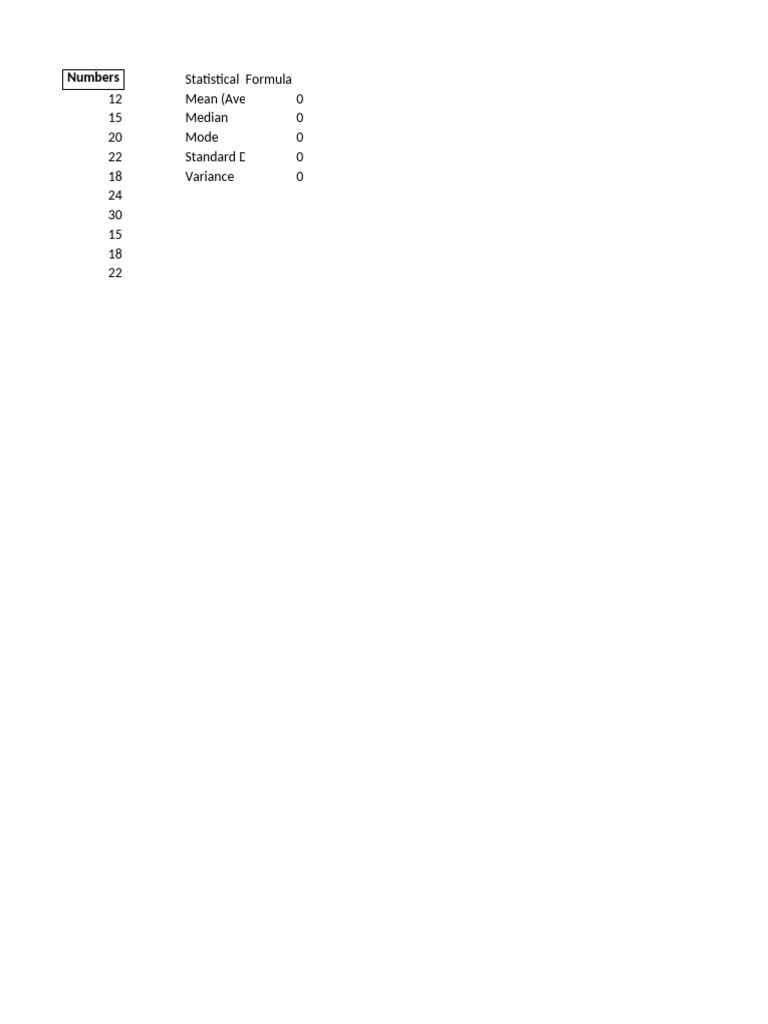 Statistical Functions | PDF