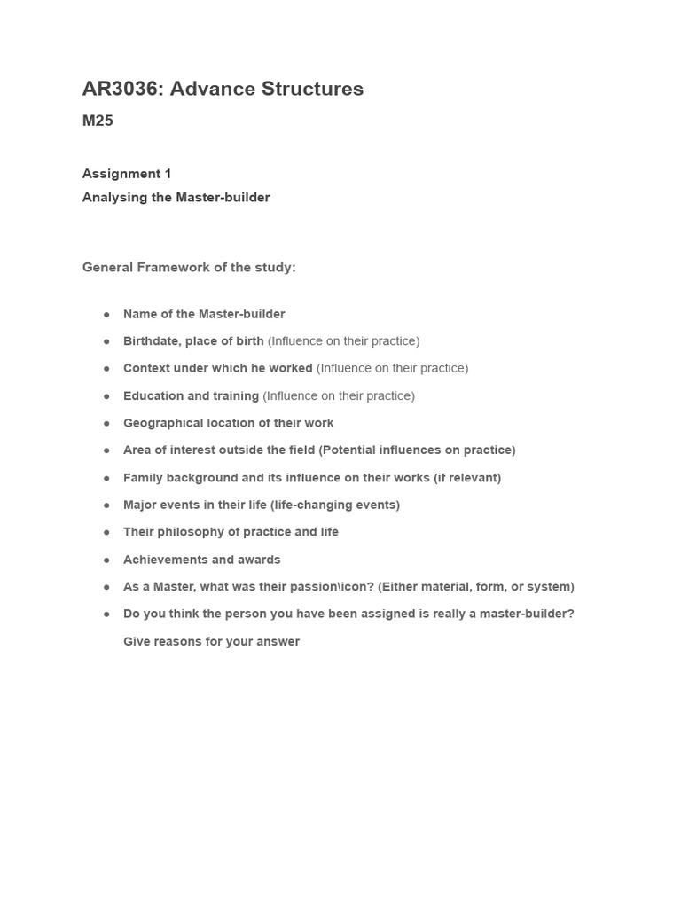 Analysing The Master-Builder Framework | PDF